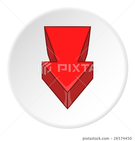Red arrow icon, cartoon style - Stock Illustration [26574450] - PIXTA