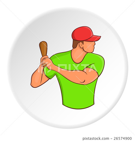 Baseball player icon, cartoon style - Stock Illustration [26574900] - PIXTA