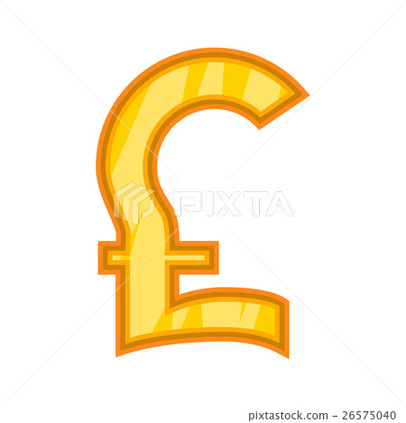 Pound sterling icon, cartoon style - Stock Illustration [26575040] - PIXTA