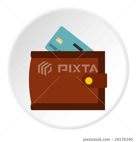 Wallet card icon, flat style - Stock Illustration [26576390] - PIXTA