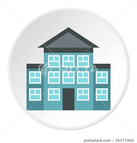Three storey house icon, flat style - Stock Illustration [26577468] - PIXTA