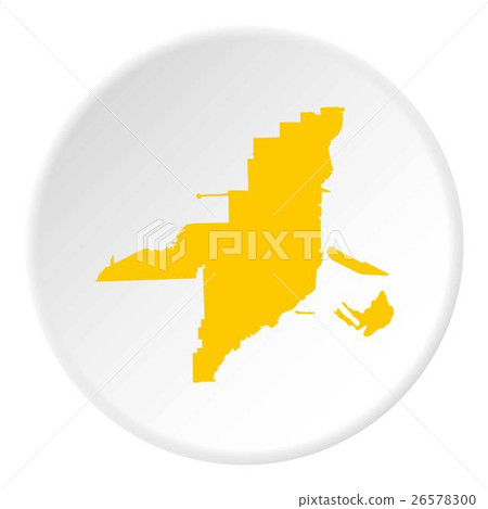 Map of Miami icon, flat style - Stock Illustration [26578300] - PIXTA
