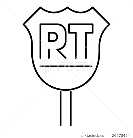 RT sign icon, outline style - Stock Illustration [26578434] - PIXTA