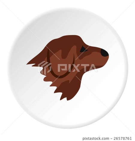 Retriever dog icon, flat style - Stock Illustration [26578761] - PIXTA