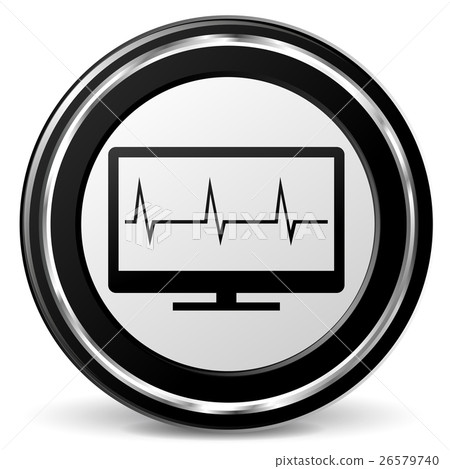 monitor black and gray icon - Stock Illustration [26579740] - PIXTA
