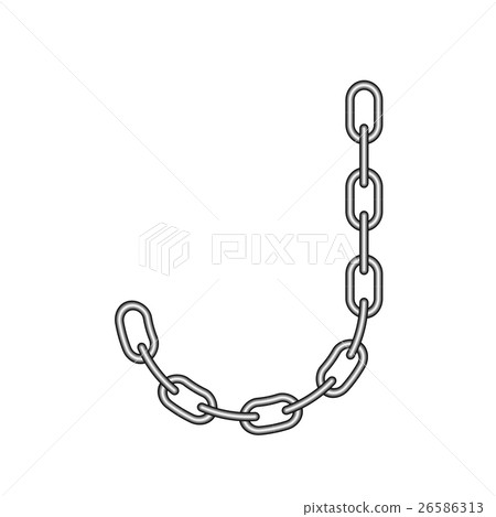 The letter J, in the alphabet chain set - Stock Illustration [26586313 ...