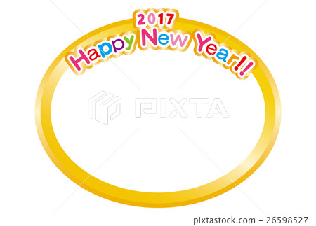 Photo frame New Year cards 2017 HappyNewYear - Stock Illustration ...