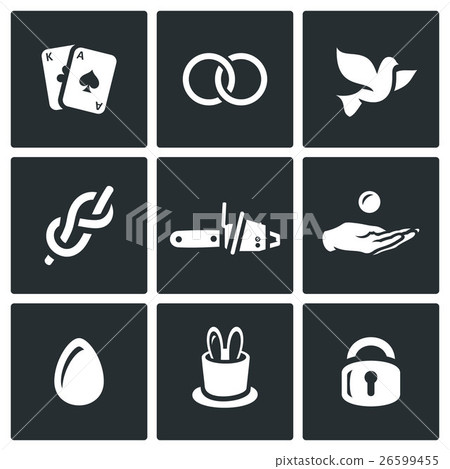 Vector Set of Magic and Illusion Icons. - Stock Illustration [26599455 ...