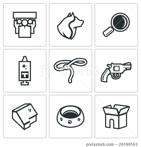 Vector Set of Animal Protection Icons. - Stock Illustration [26599563 ...