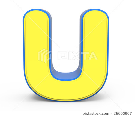cute yellow letter U - Stock Illustration [26600907] - PIXTA