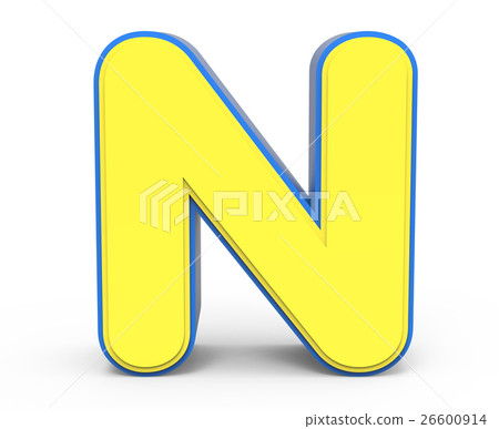 cute yellow letter N - Stock Illustration [26600914] - PIXTA