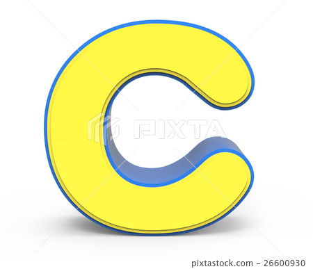 cute yellow letter C - Stock Illustration [26600930] - PIXTA