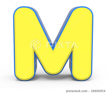 cute yellow letter M - Stock Illustration [26600954] - PIXTA