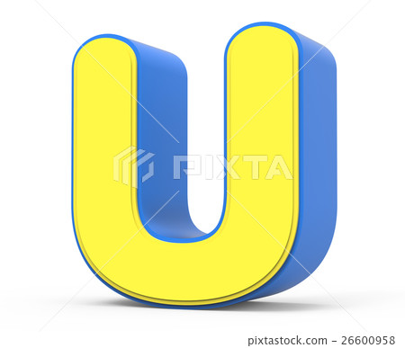 cute yellow letter U - Stock Illustration [26600958] - PIXTA