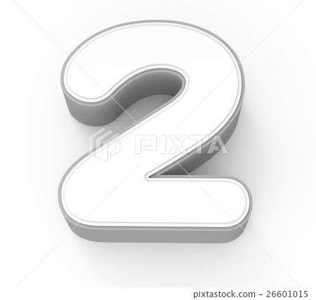 white number 2 - Stock Illustration [26601015] - PIXTA