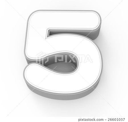 white number 5 - Stock Illustration [26601037] - PIXTA