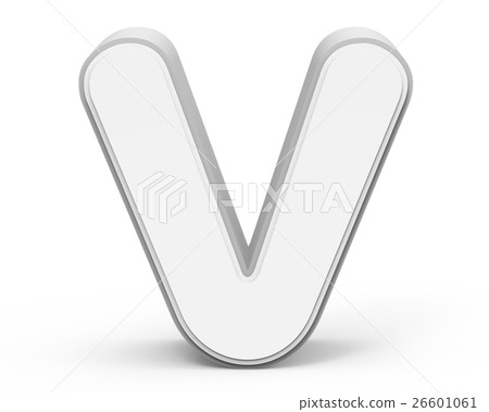 white letter V - Stock Illustration [26601061] - PIXTA