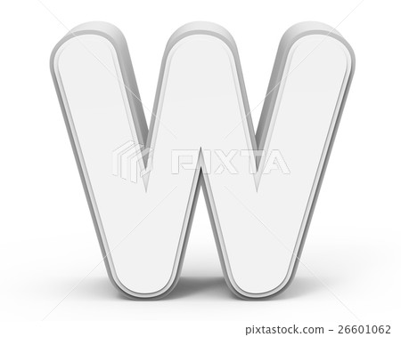 white letter W - Stock Illustration [26601062] - PIXTA