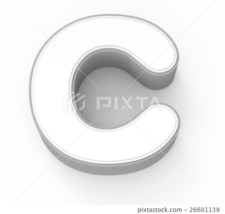 white letter C - Stock Illustration [26601139] - PIXTA