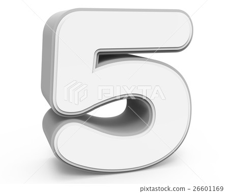 white number 5 - Stock Illustration [26601169] - PIXTA