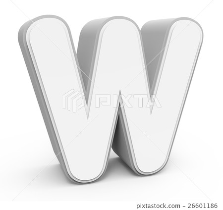 gray letter W - Stock Illustration [26601186] - PIXTA