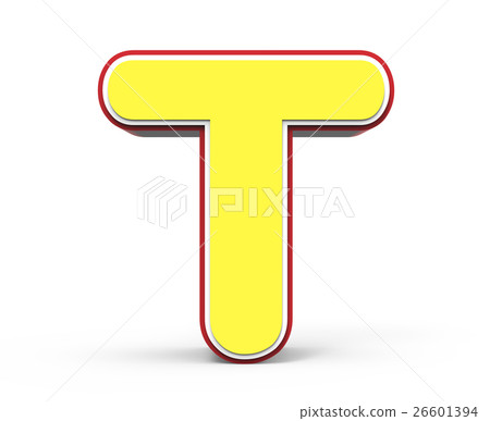 yellow letter T - Stock Illustration [26601394] - PIXTA