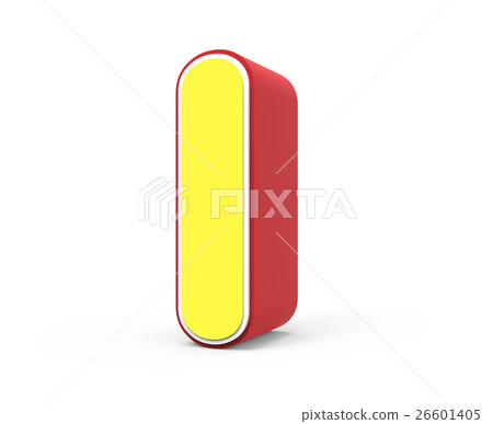 yellow letter I - Stock Illustration [26601405] - PIXTA