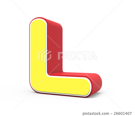 yellow letter L - Stock Illustration [26601407] - PIXTA
