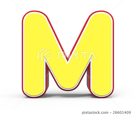 yellow letter M - Stock Illustration [26601409] - PIXTA