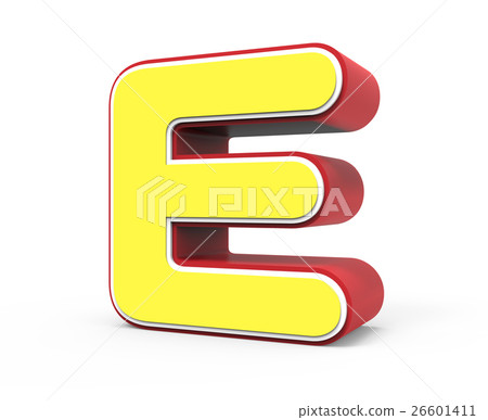 yellow letter E - Stock Illustration [26601411] - PIXTA