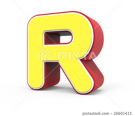 yellow letter R - Stock Illustration [26601415] - PIXTA