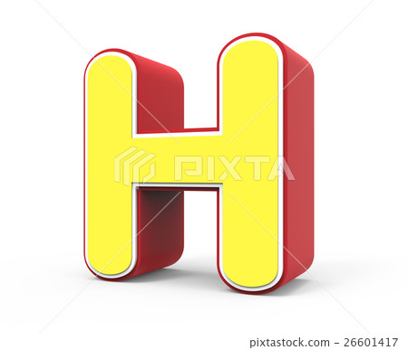 yellow letter H - Stock Illustration [26601417] - PIXTA