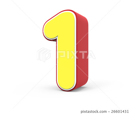 yellow number 1 - Stock Illustration [26601431] - PIXTA