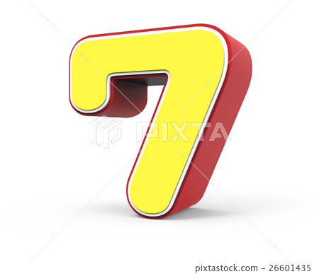 yellow number 7 - Stock Illustration [26601435] - PIXTA