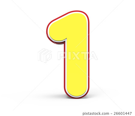 yellow number 1 - Stock Illustration [26601447] - PIXTA