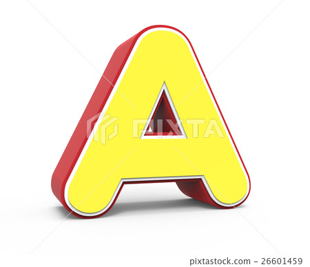 yellow letter A - Stock Illustration [26601459] - PIXTA