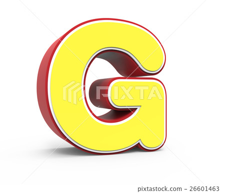 yellow letter G - Stock Illustration [26601463] - PIXTA