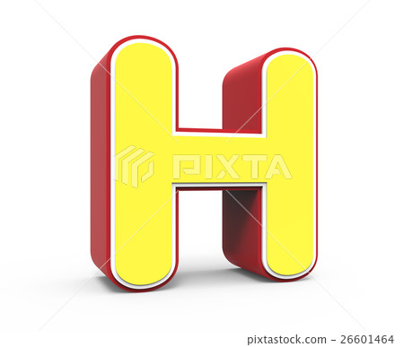 yellow letter H - Stock Illustration [26601464] - PIXTA