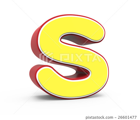 yellow letter S - Stock Illustration [26601477] - PIXTA