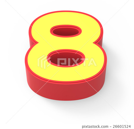 yellow number 8 - Stock Illustration [26601524] - PIXTA