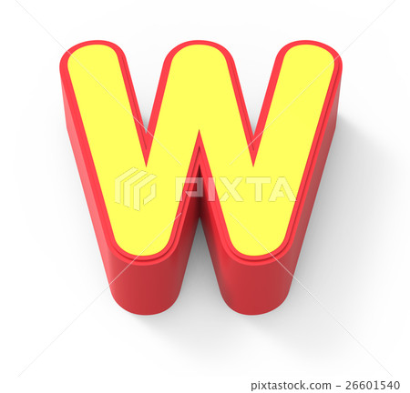 yellow letter W - Stock Illustration [26601540] - PIXTA