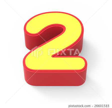 yellow number 2 - Stock Illustration [26601583] - PIXTA