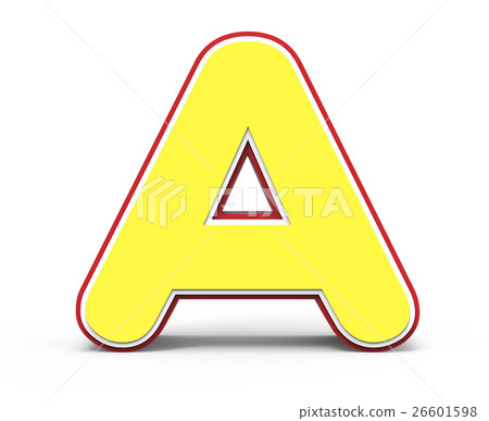 yellow letter A - Stock Illustration [26601598] - PIXTA