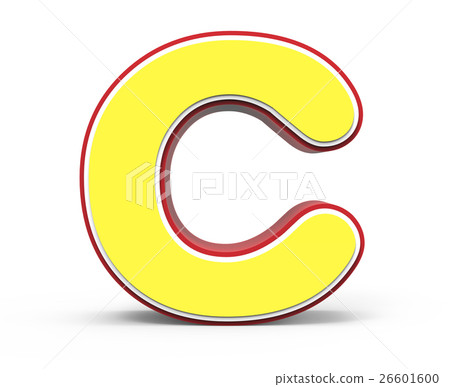 yellow letter C - Stock Illustration [26601600] - PIXTA