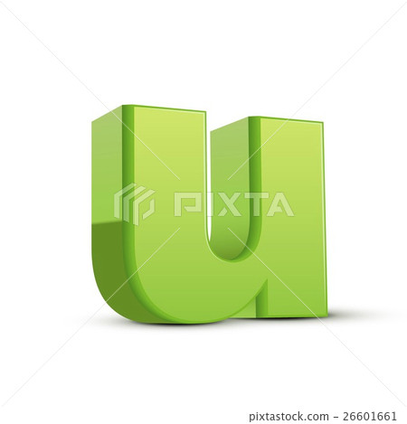 lowercase grass green letter U - Stock Illustration [26601661] - PIXTA