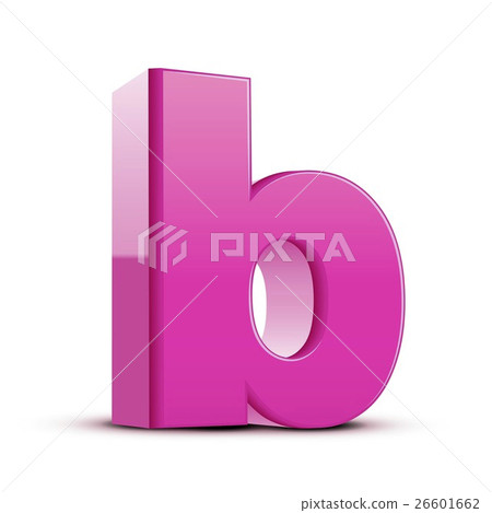 lowercase light pink letter B - Stock Illustration [26601662] - PIXTA