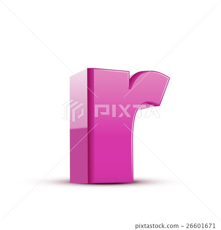 lowercase light pink letter R - Stock Illustration [26601671] - PIXTA