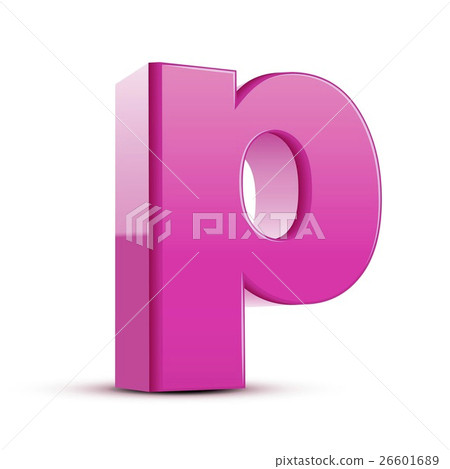 lowercase light pink letter P - Stock Illustration [26601689] - PIXTA
