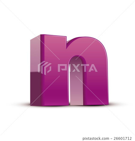 lowercase purple letter N - Stock Illustration [26601712] - PIXTA