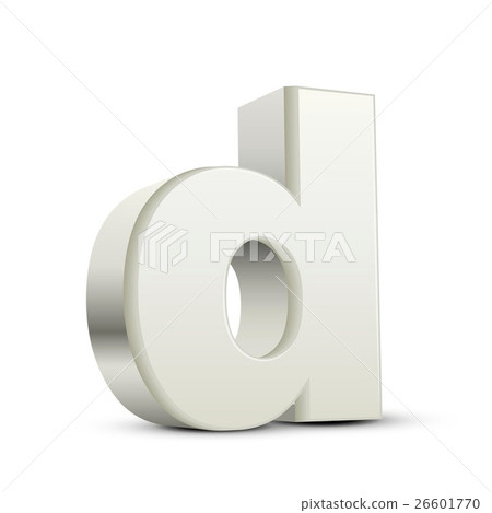 lowercase white letter D - Stock Illustration [26601770] - PIXTA